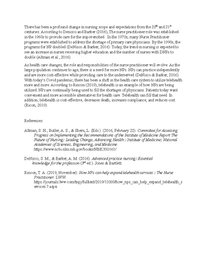 Topic 1 DQ2 - learning about the consensus report for nursing 2022-2030 ...
