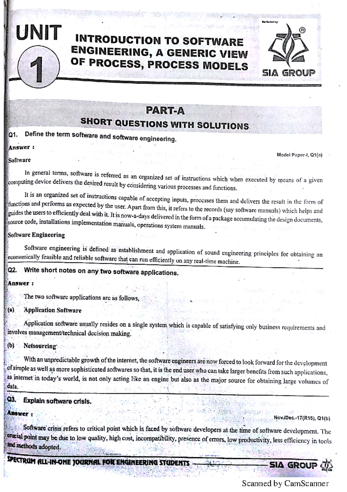 SE short answers - Computer Programming - Studocu