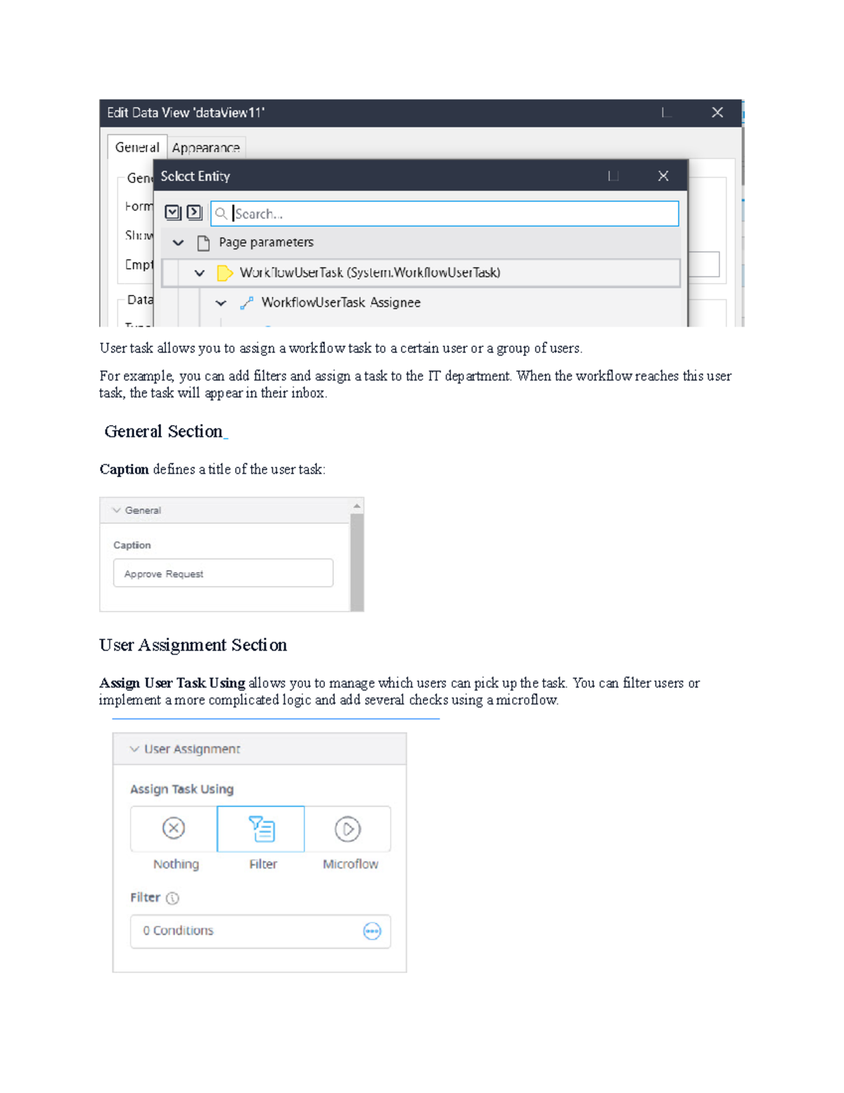 Market Place - User task allows you to assign a workflow task to a certain user or a group of ...
