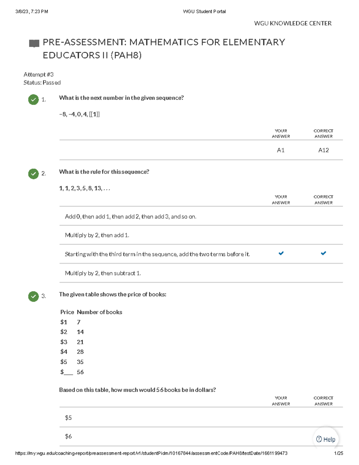 Math for elm 2 - Pre-assessment review/results - PRE-ASSESSMENT ...