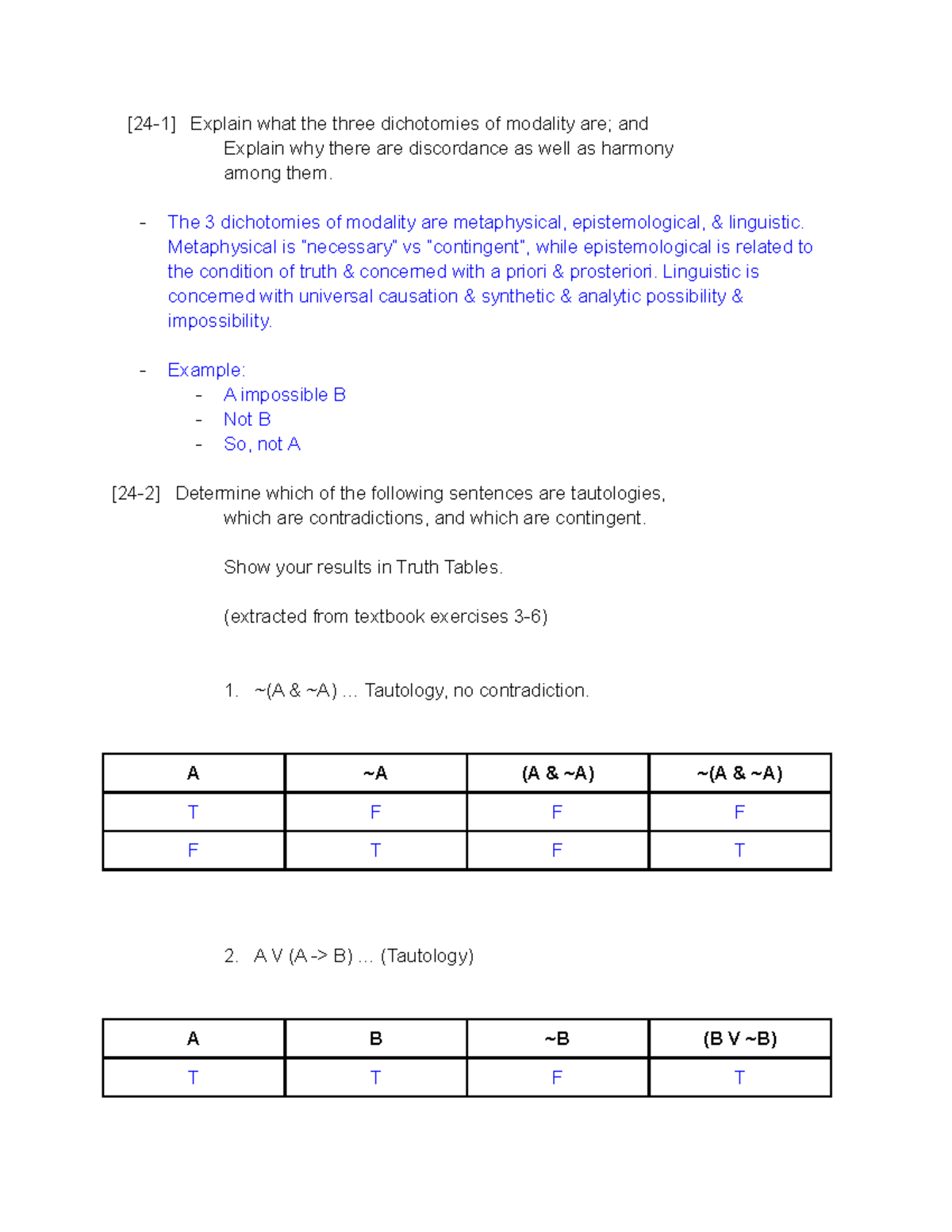 Assignment [04] - Intro to logic homework - [24-1] Explain what the ...