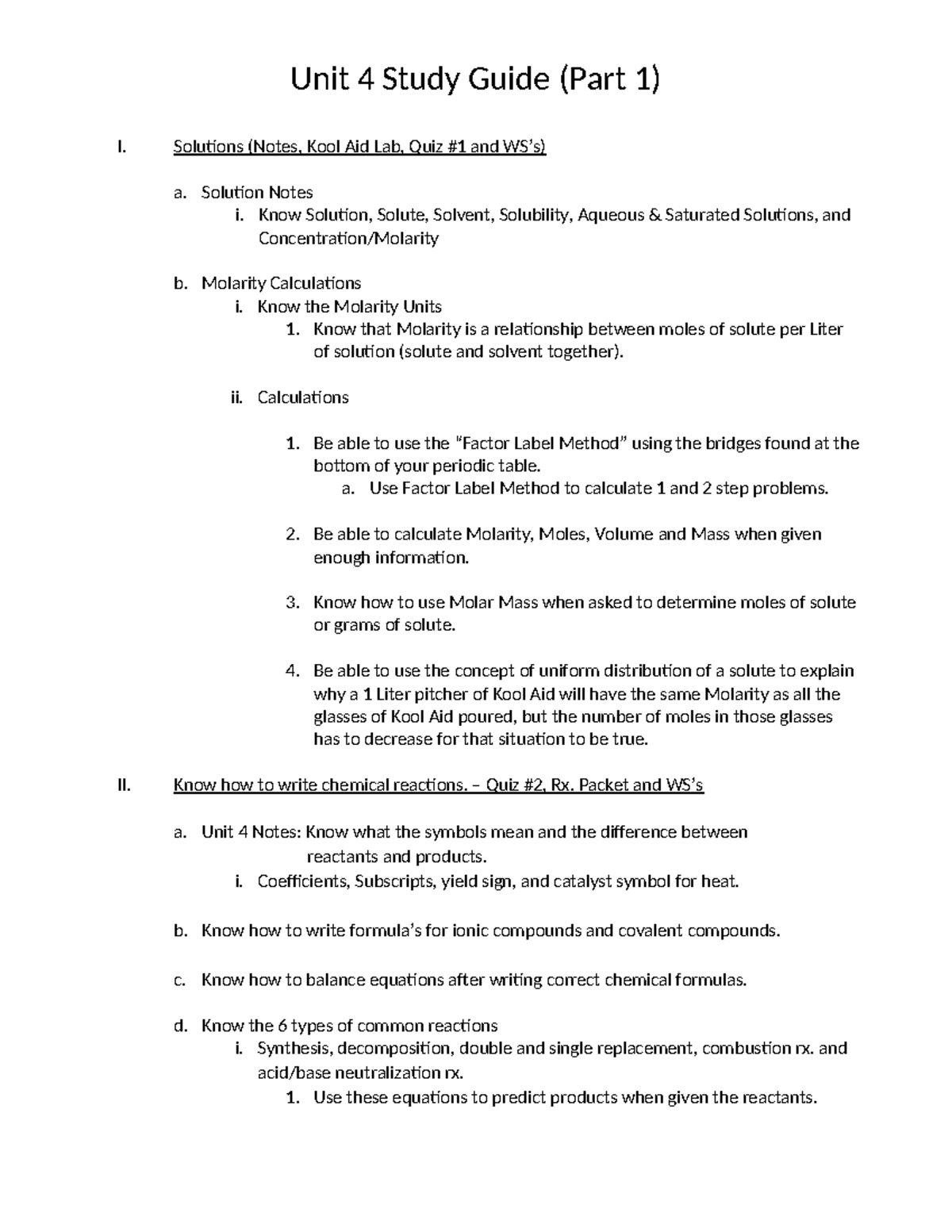 27 Unit 4 Study Guide A 202122 - Unit 4 Study Guide (Part 1) I ...