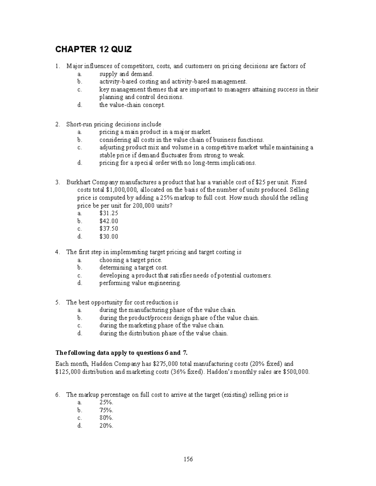 Chapter 12 QUIZ - MS.WONG - CHAPTER 12 QUIZ Major influences of ...