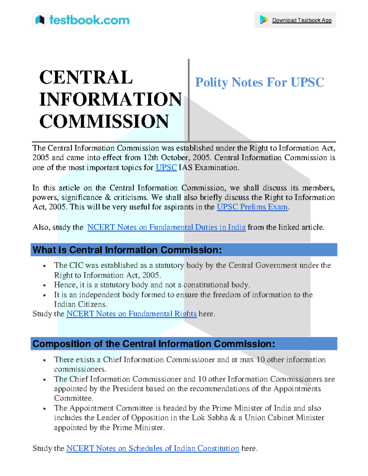 Central-informatio-commission notes - The Central Information ...