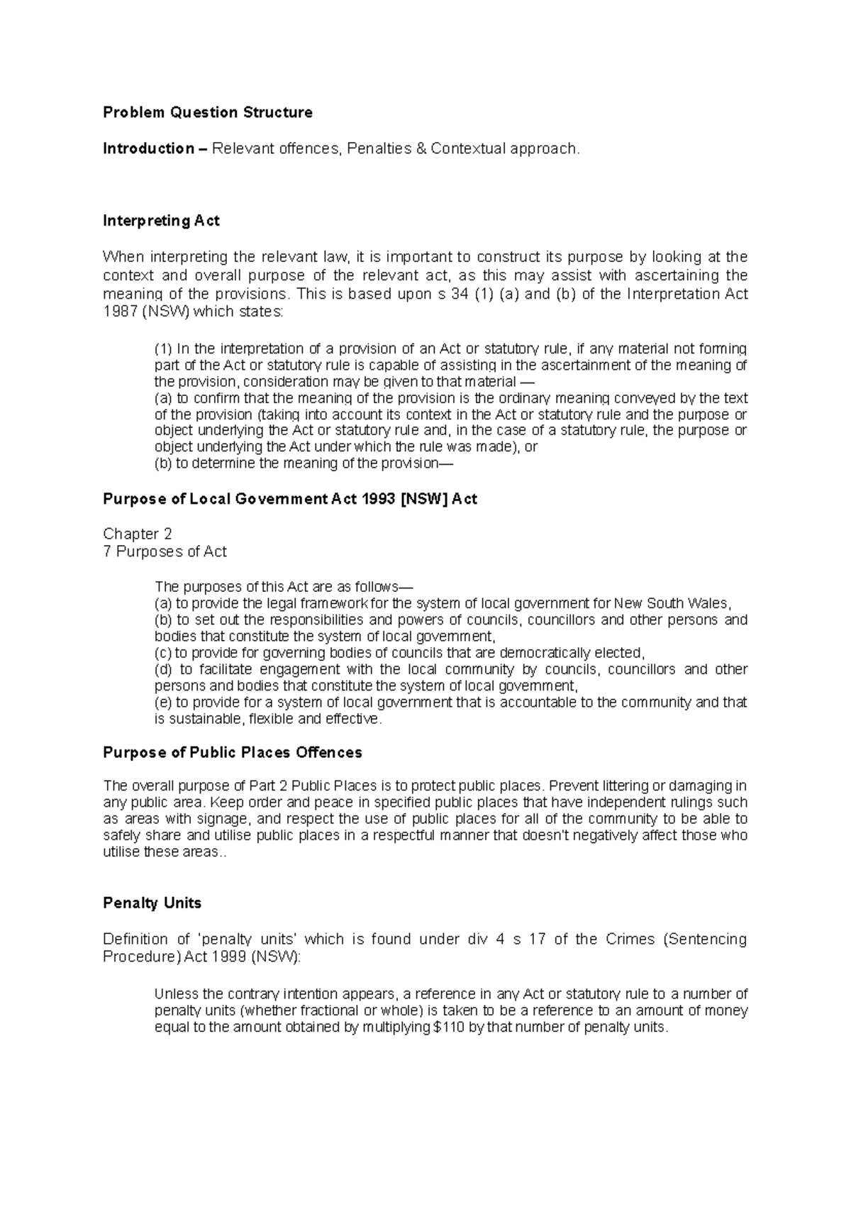 Exam Section D - fdsfsd - Problem Question Structure Introduction ...