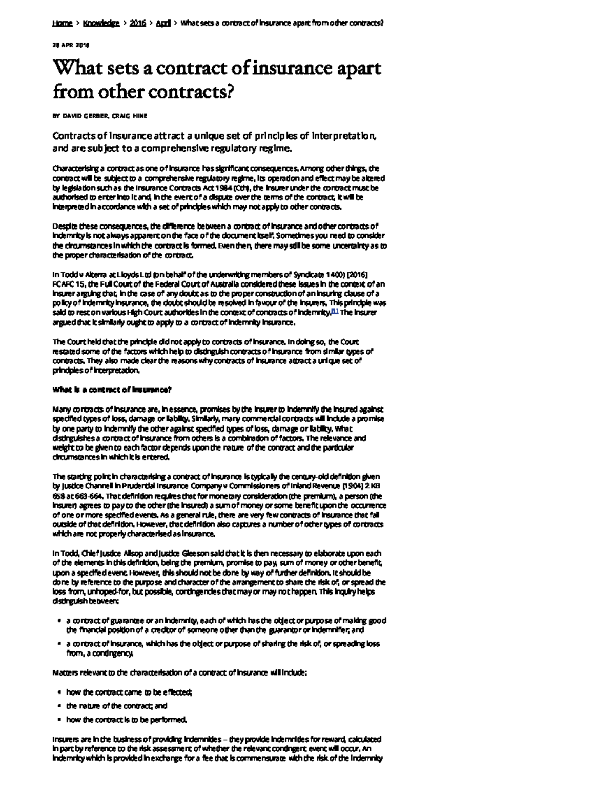 Differences between insurance and ordinary contracts - Ho me K no w le ...