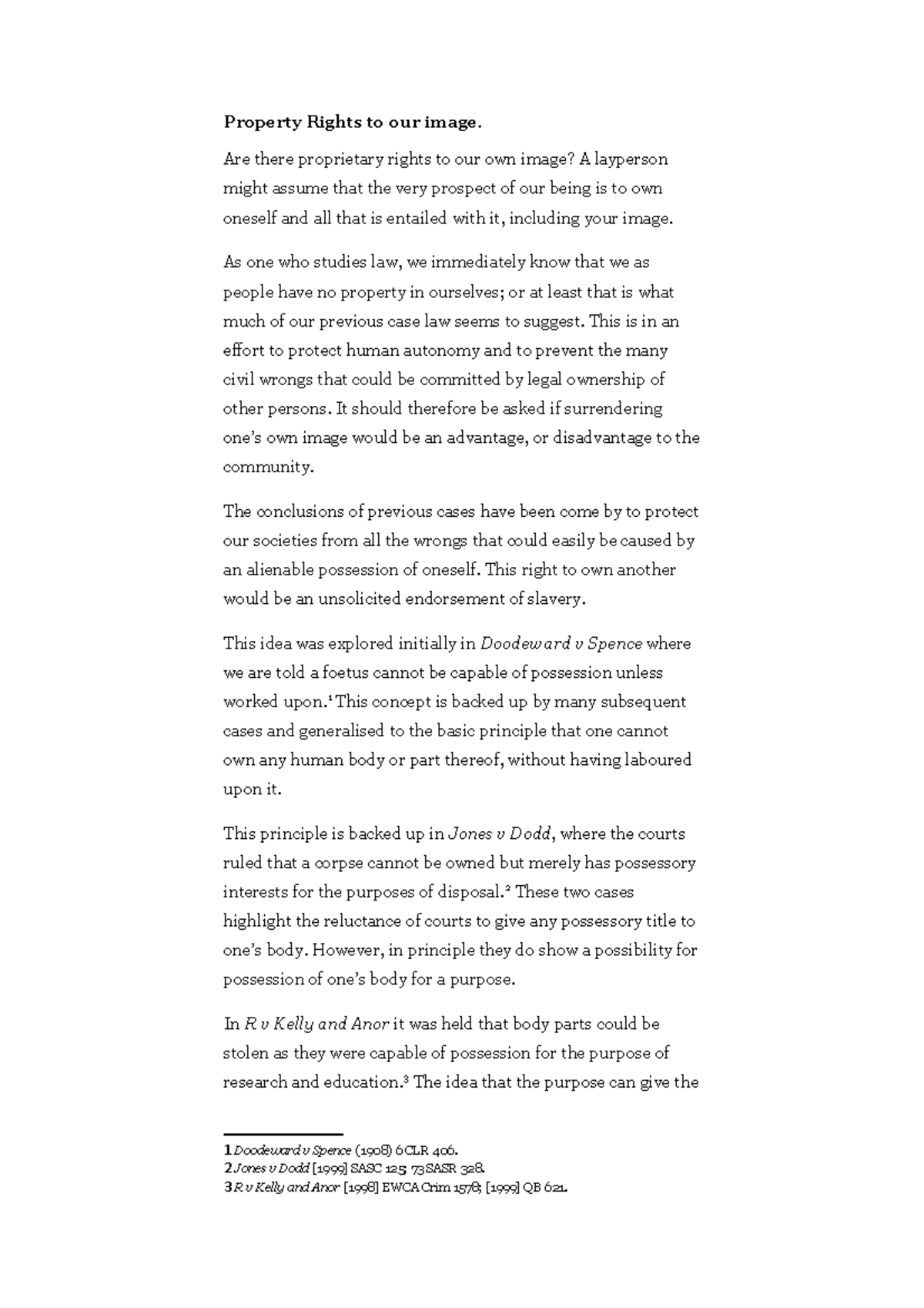 Property Rights to our image - Are there proprietary rights to our own ...