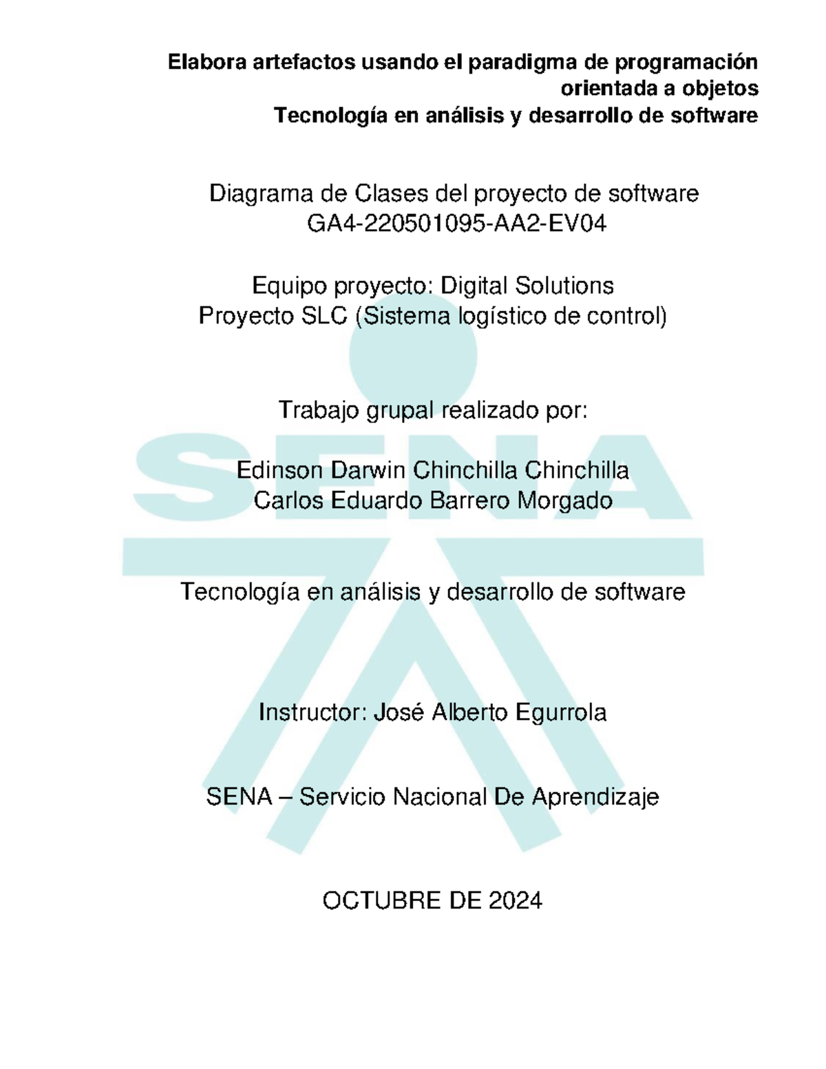 GA4-220501095-AA2-EV04-Diagrama de Clases del proyecto de software - orientada a objetos ...