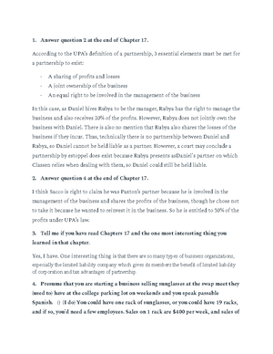 Chapter 20 HW - 1. Tell me you read Chapter 20 and the most interesting ...