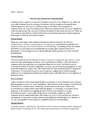 Task 4 - Business Management Tasks- QHT1 - Emily Weaver Student ID ...