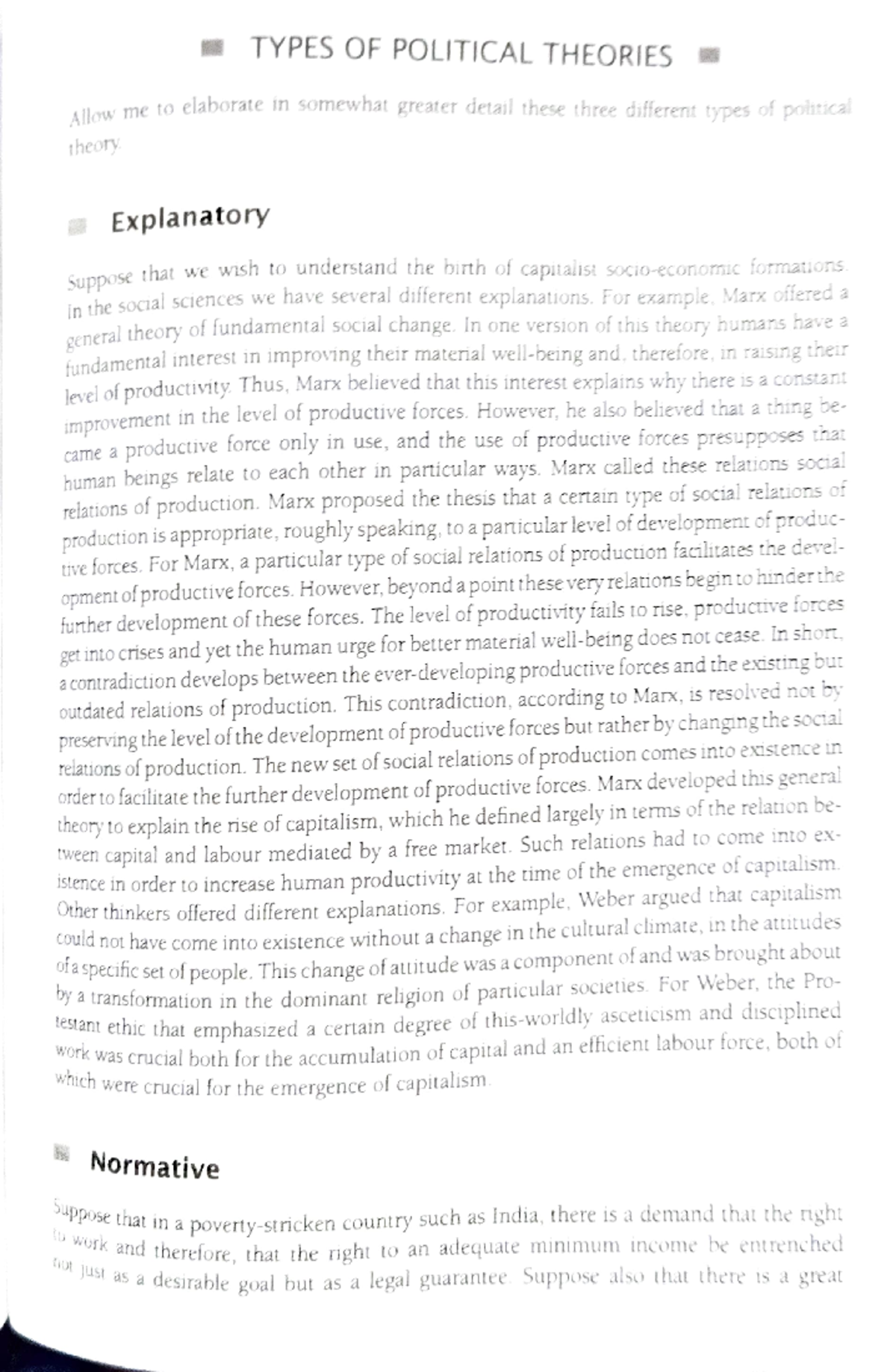 Political theory - Allow me to elaborate in somewhat greater detail ...