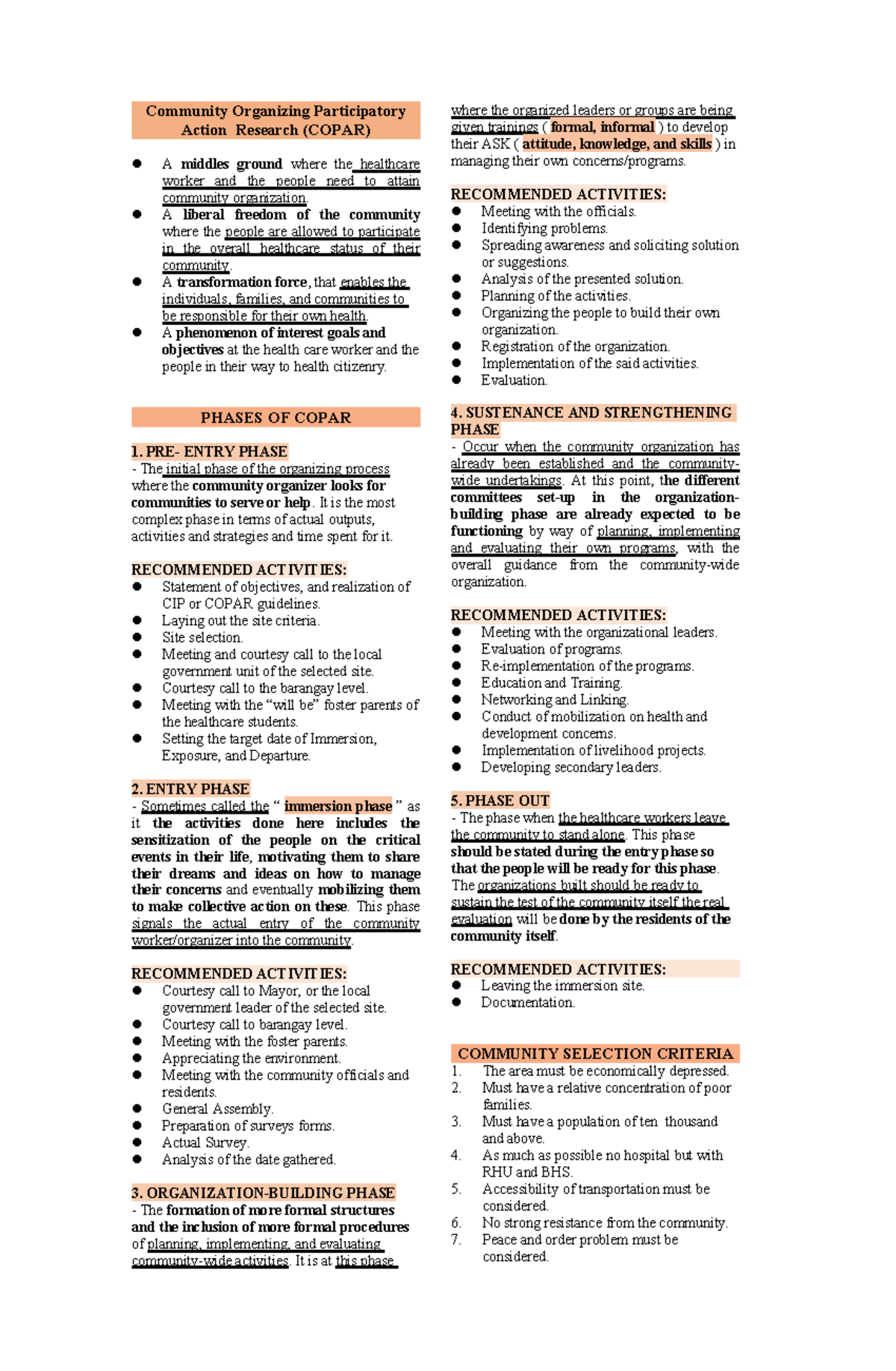 CPH - SEMI Finals - COPAR - Community Organizing Participatory Action ...