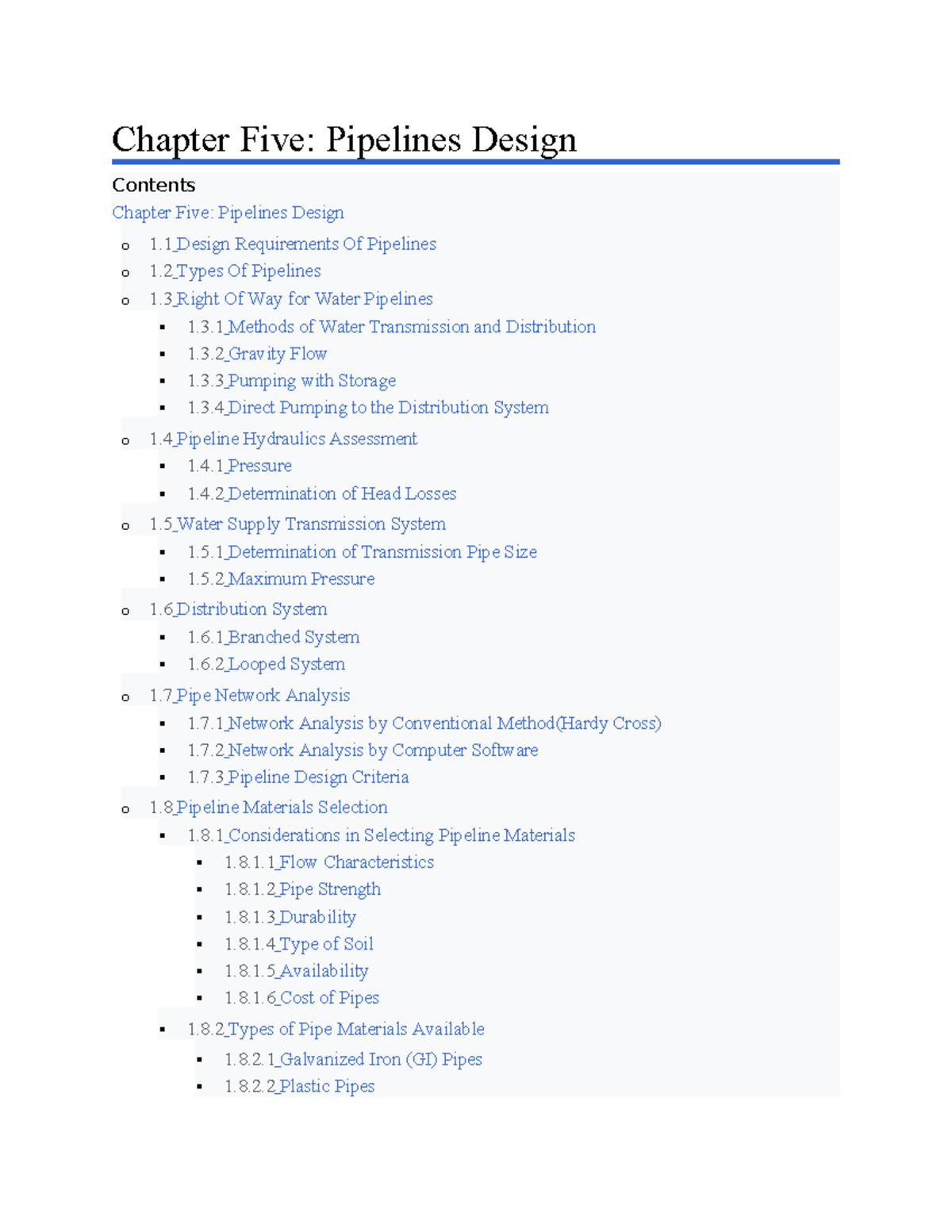 Pipelines Design - 3 Methods of Water Transmission and Distribution 1.3 ...