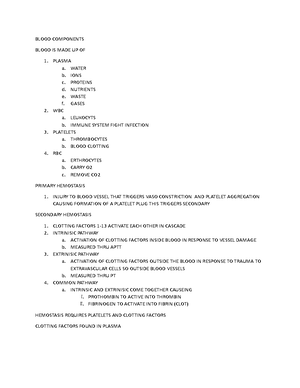 Blood Transfusion Notes - BLOOD PRODUCT ADMIN 3 TYPES 1. PRBC a. WHOLE ...