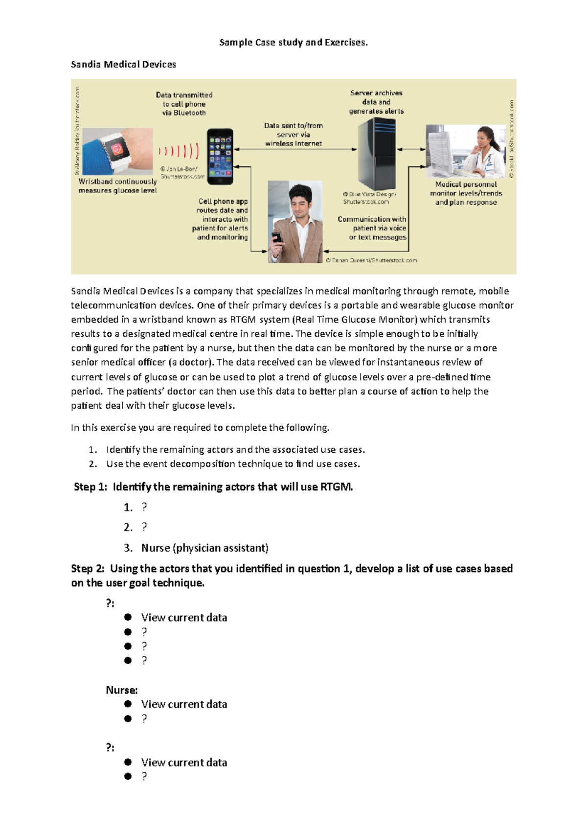 Week 9 Sample Case study and Exercises - Sample Case study and ...