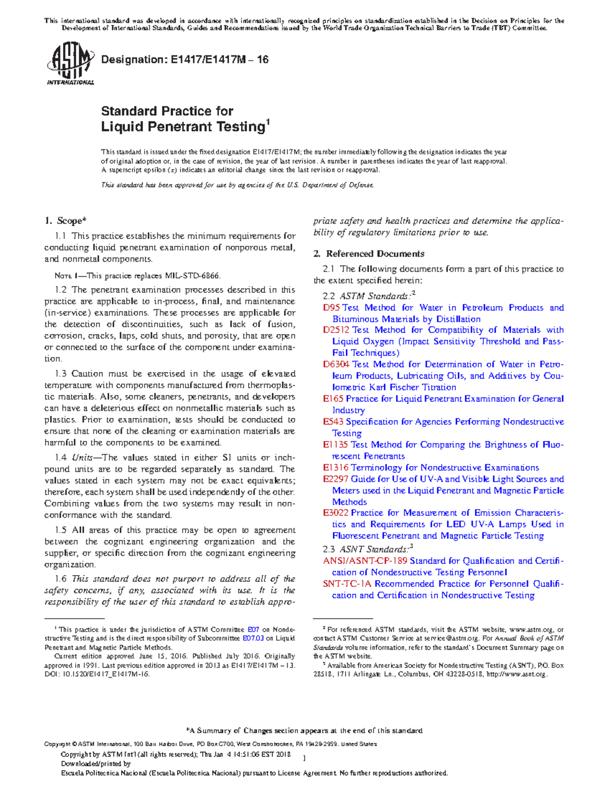 ASTM E1417-E1417M − 16 Standard Practice for Liquid Penetrant Testing ...