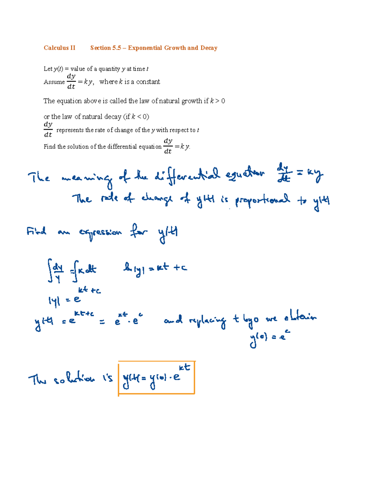 Section 5.5 Worksheet Solutions - Calculus II Section 5 – Exponential ...
