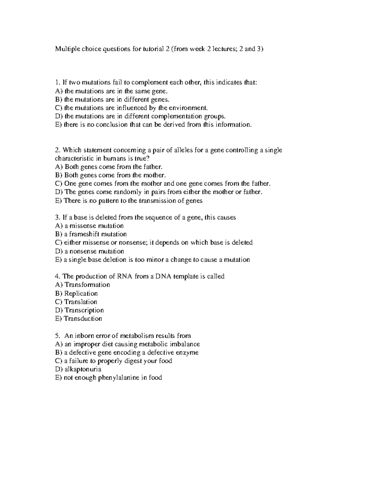 2022 multiple choice questions for tutorial 2 - Multiple choice ...