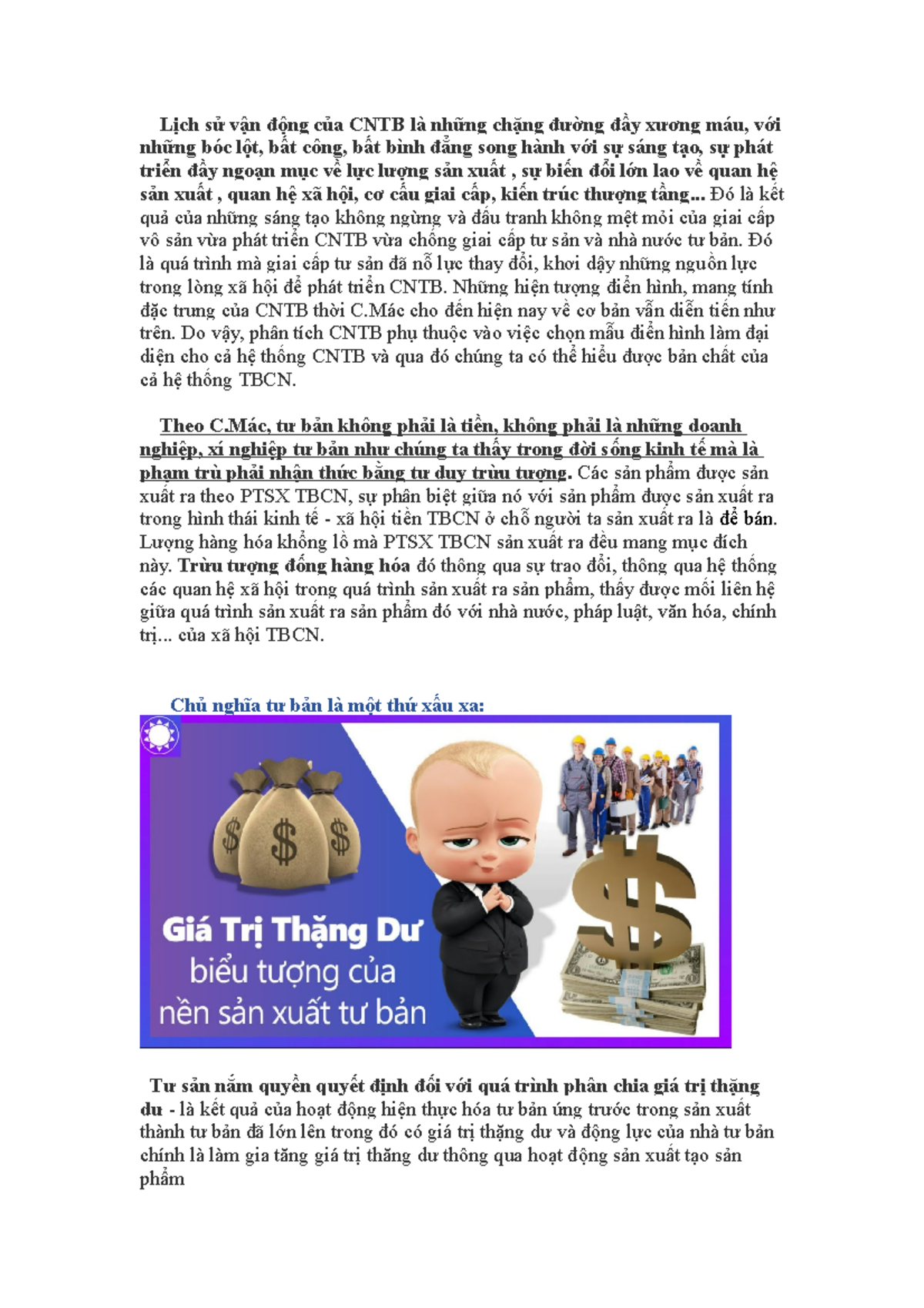 CNTB theo TRiết học Mác Lênin - Lịch sử vận động của CNTB là những ...