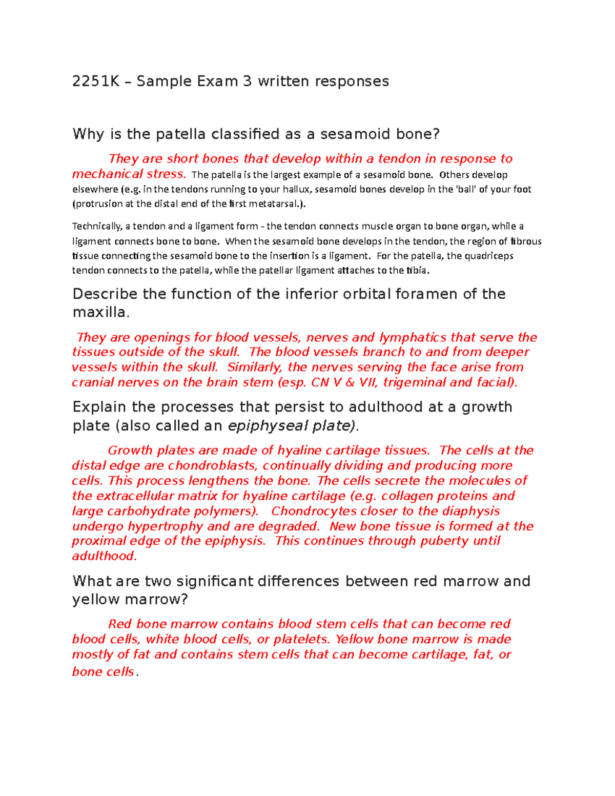 Sample Exam 3 written responses - 2251K – Sample Exam 3 written ...