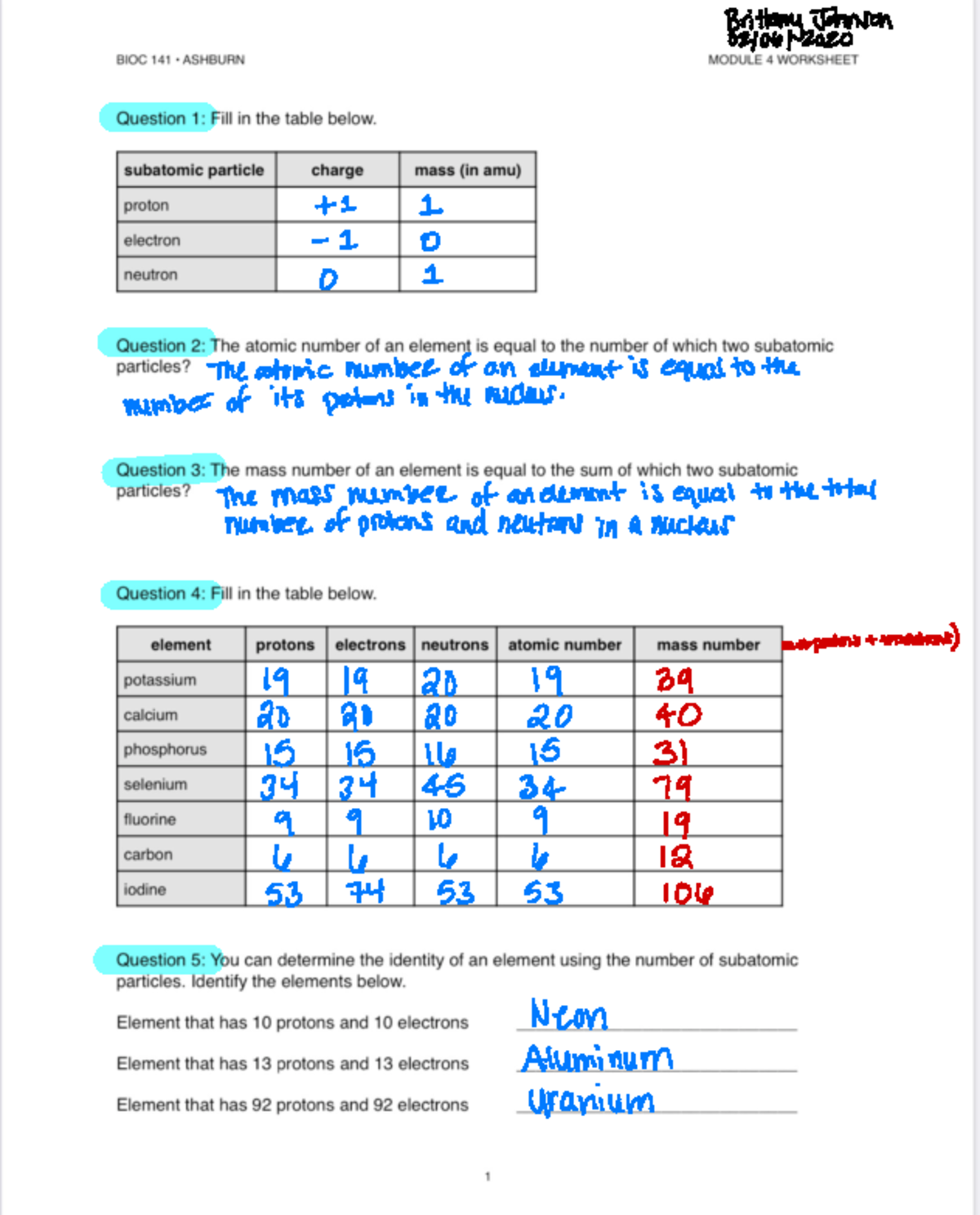 Homework Module 4 - Assignments - Brittany Johnson 02/06/ 2020 Is L I O ...