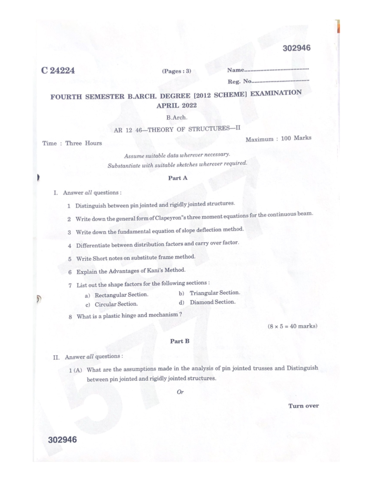 Tos II S4 qp - Question paper - B. Tech - Studocu
