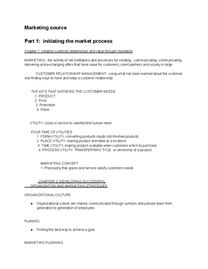 Lecture notes - Marketing - complete - Principles of Marketing Unit 1 ...