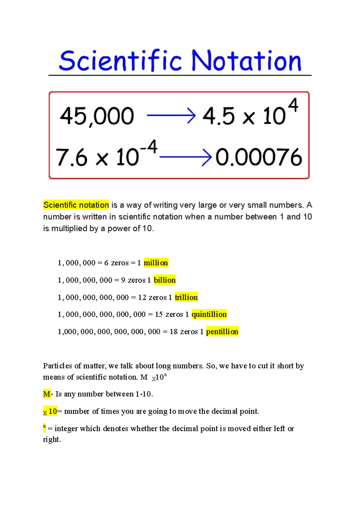 Scientific-notation - Hope it will help you - Scientific notation is a ...