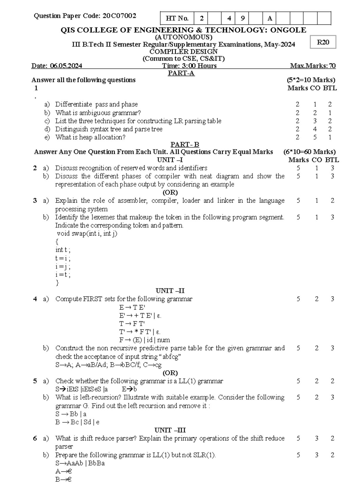 CD@06 - CD QUESTION PAPER - Question Paper Code: 20C QIS COLLEGE OF ...