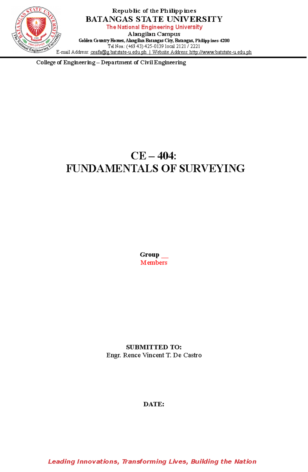 Field-Work-1 - Field Work 1 will tackles about the pacing and taping ...