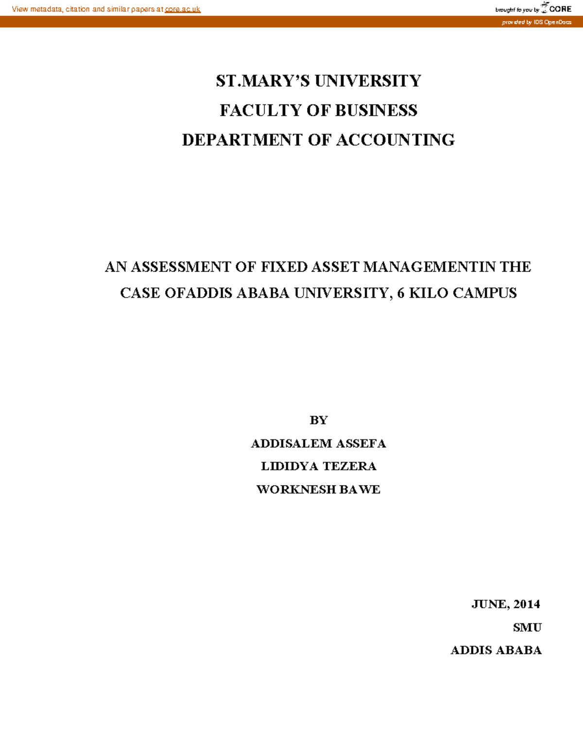 43538713 Lectures Notes Sts University Faculty Of Business Department Of Accounting An