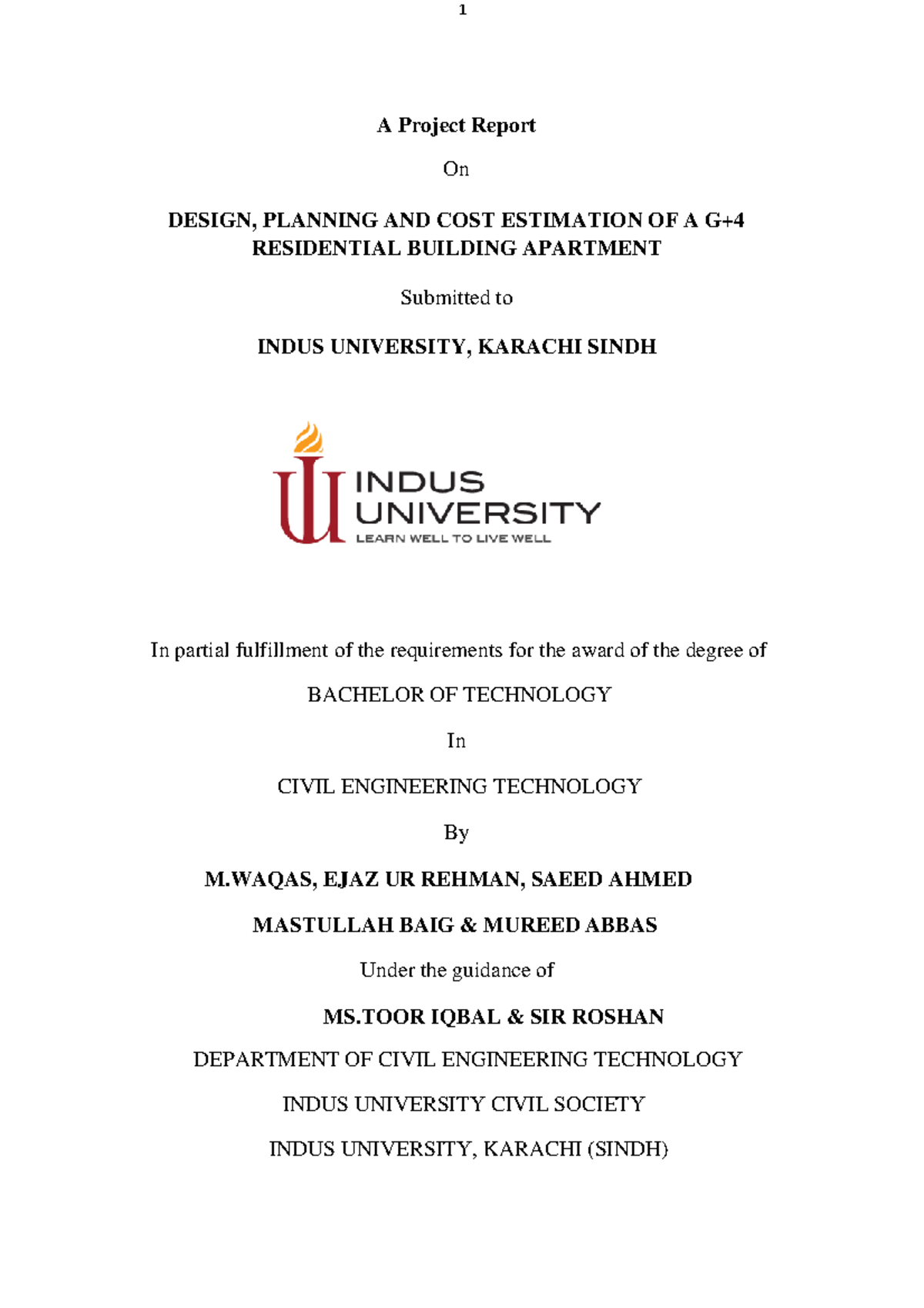 Pdfcoffee - A Project Report On DESIGN, PLANNING AND COST ESTIMATION OF ...