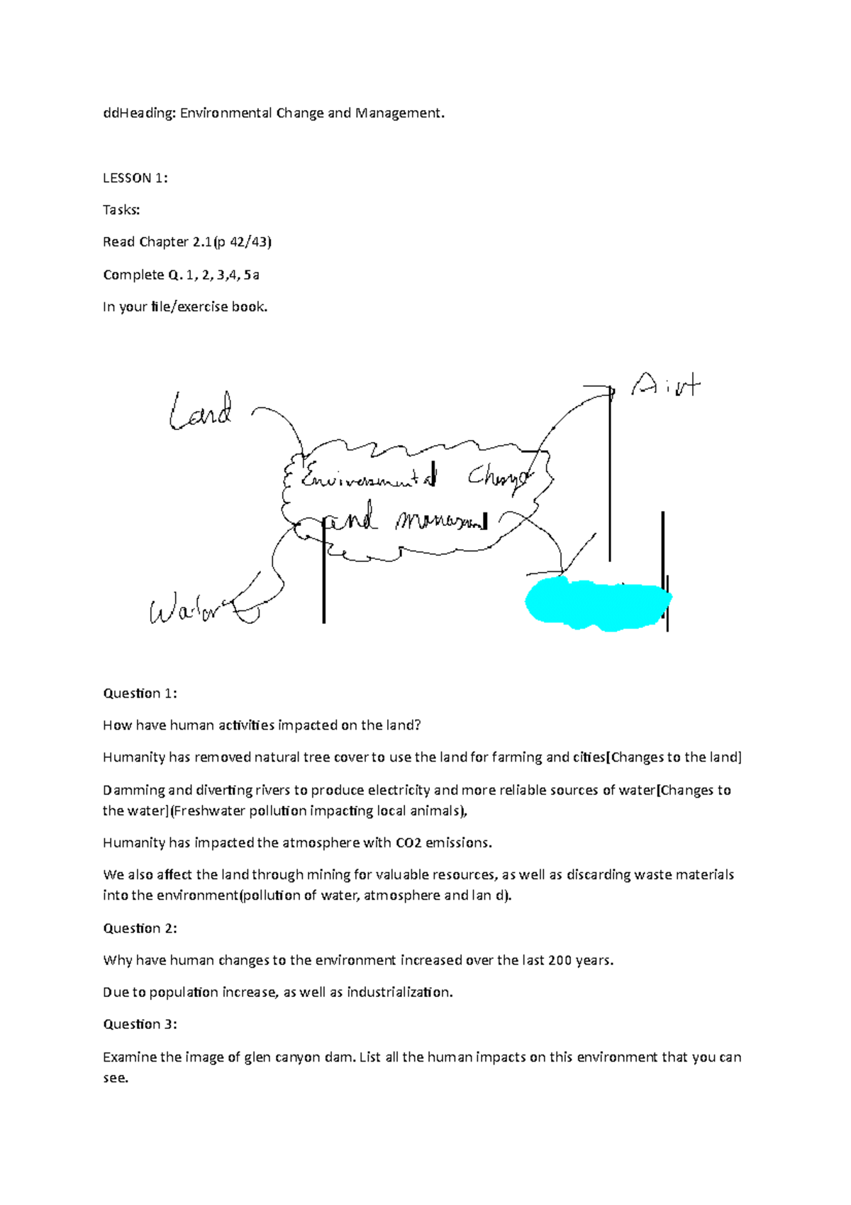 2nd GEO Test Unit 2 Notes - ddHeading: Environmental Change and ...