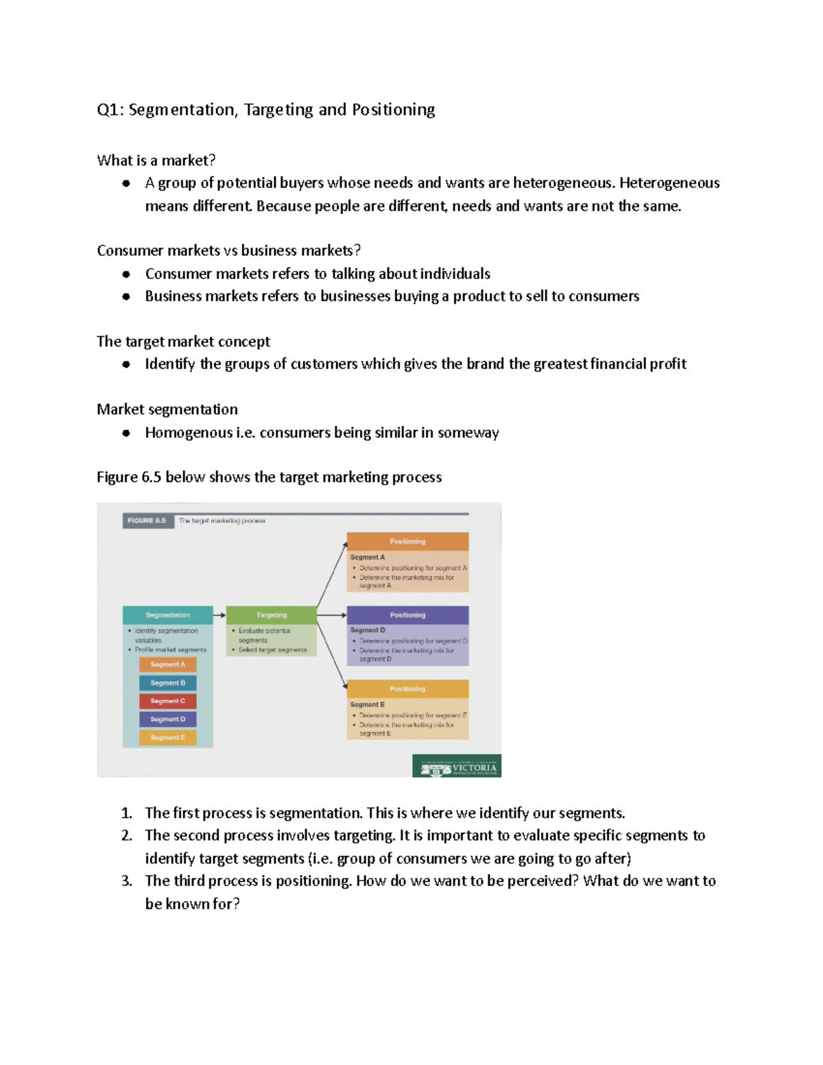 MARK101 Test (Q1) - Notes to help you in the test - Q1: Segmentation ...