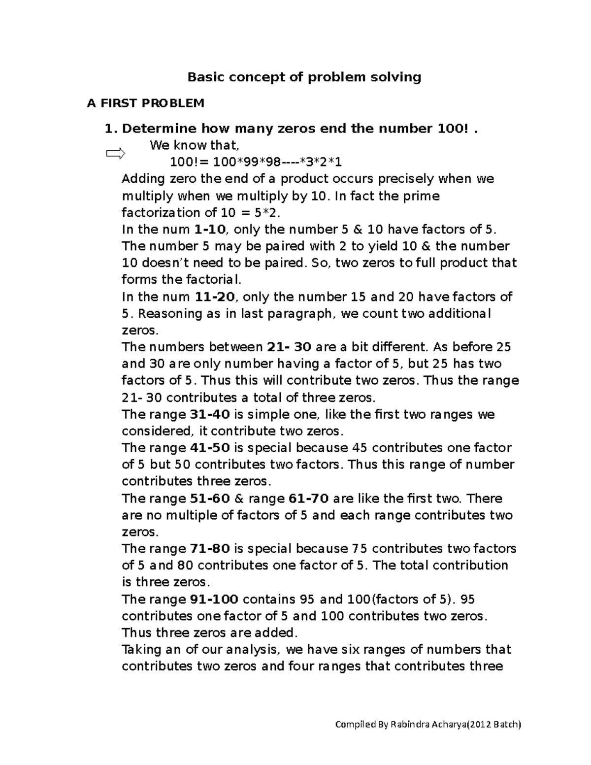 Problem solving Technique - Basic concept of problem solving A FIRST ...