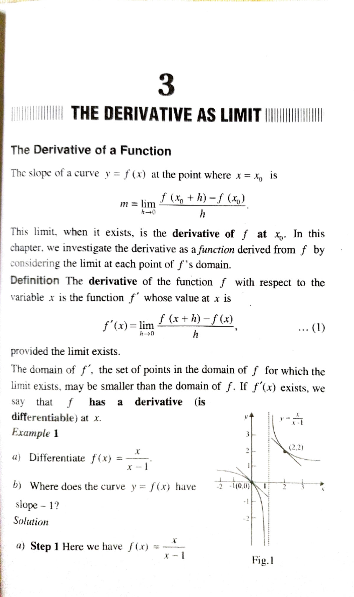 The derivative as Limit - The Derivative of a Function THE DERIVATIVE ...