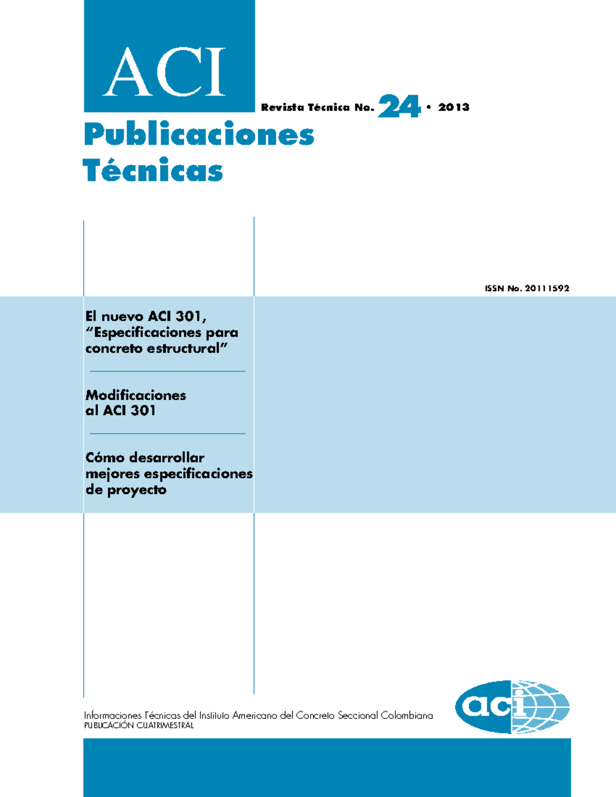 ACINoticias 24 - ACI - ACI Publicaciones Técnicas El nuevo ACI 301 ...