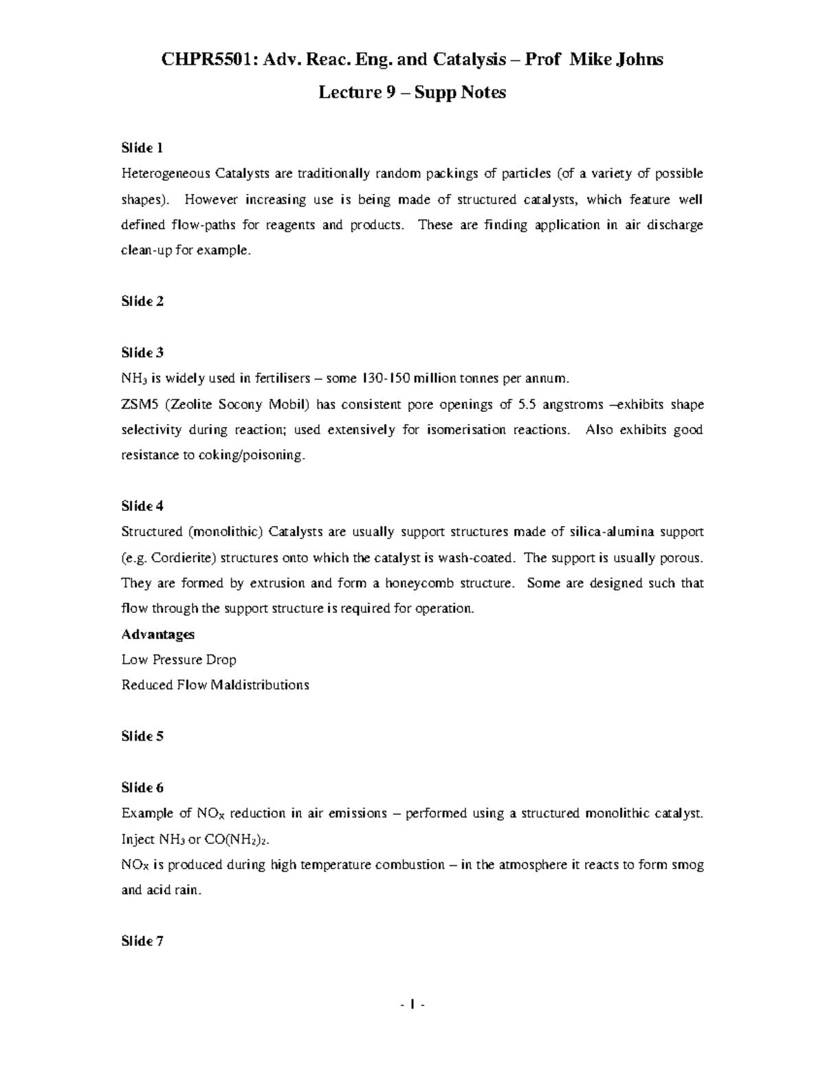 Lecture Recording 9 Supplementary Notes - Lecture 9 – Supp Notes Slide ...