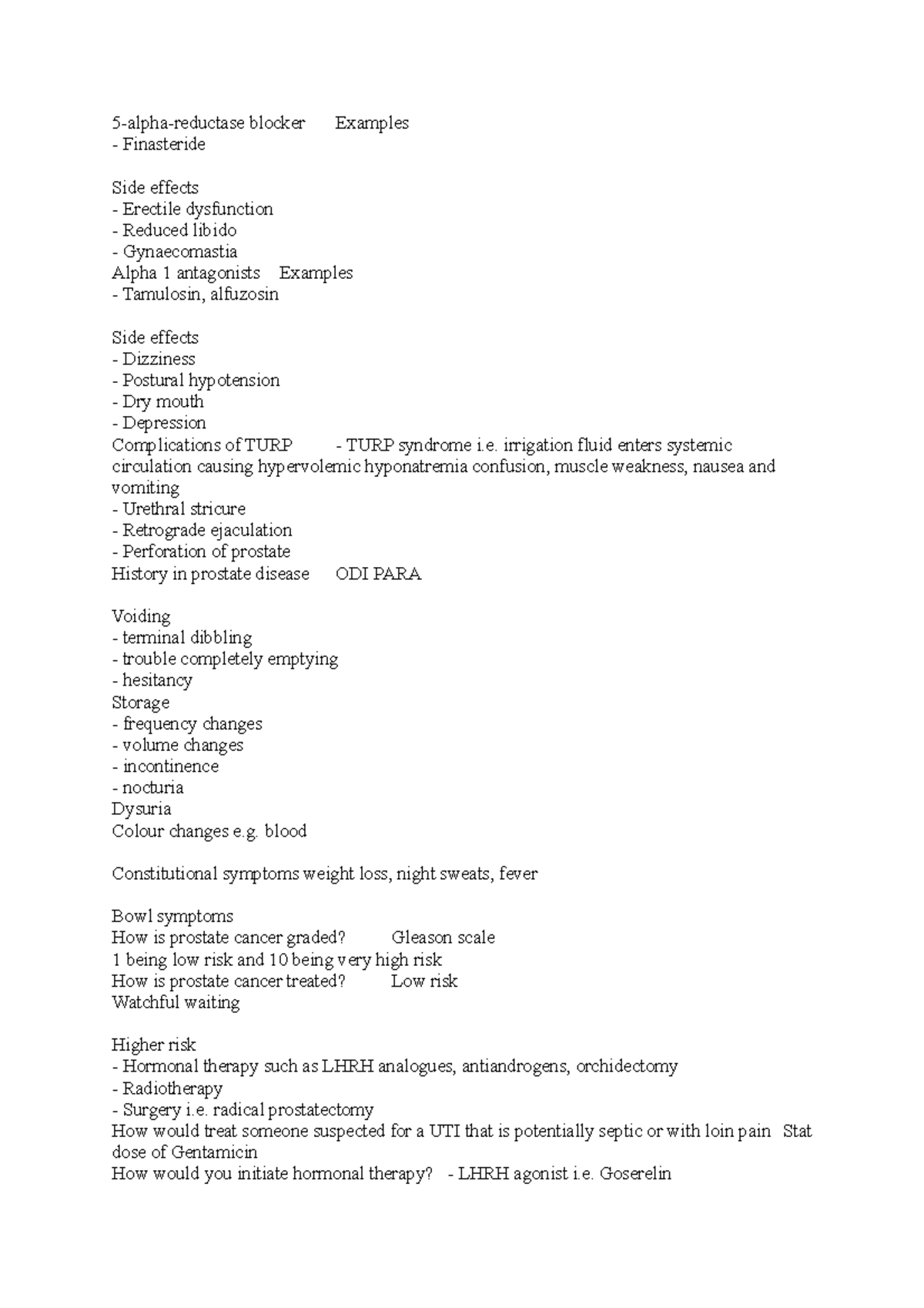 Urology based med - Summary of said topic - 5-alpha-reductase blocker ...