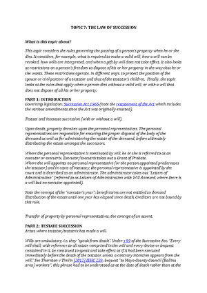 FE1 Property exam questions spring 2021 - November 2020 QUESTION ONE ...