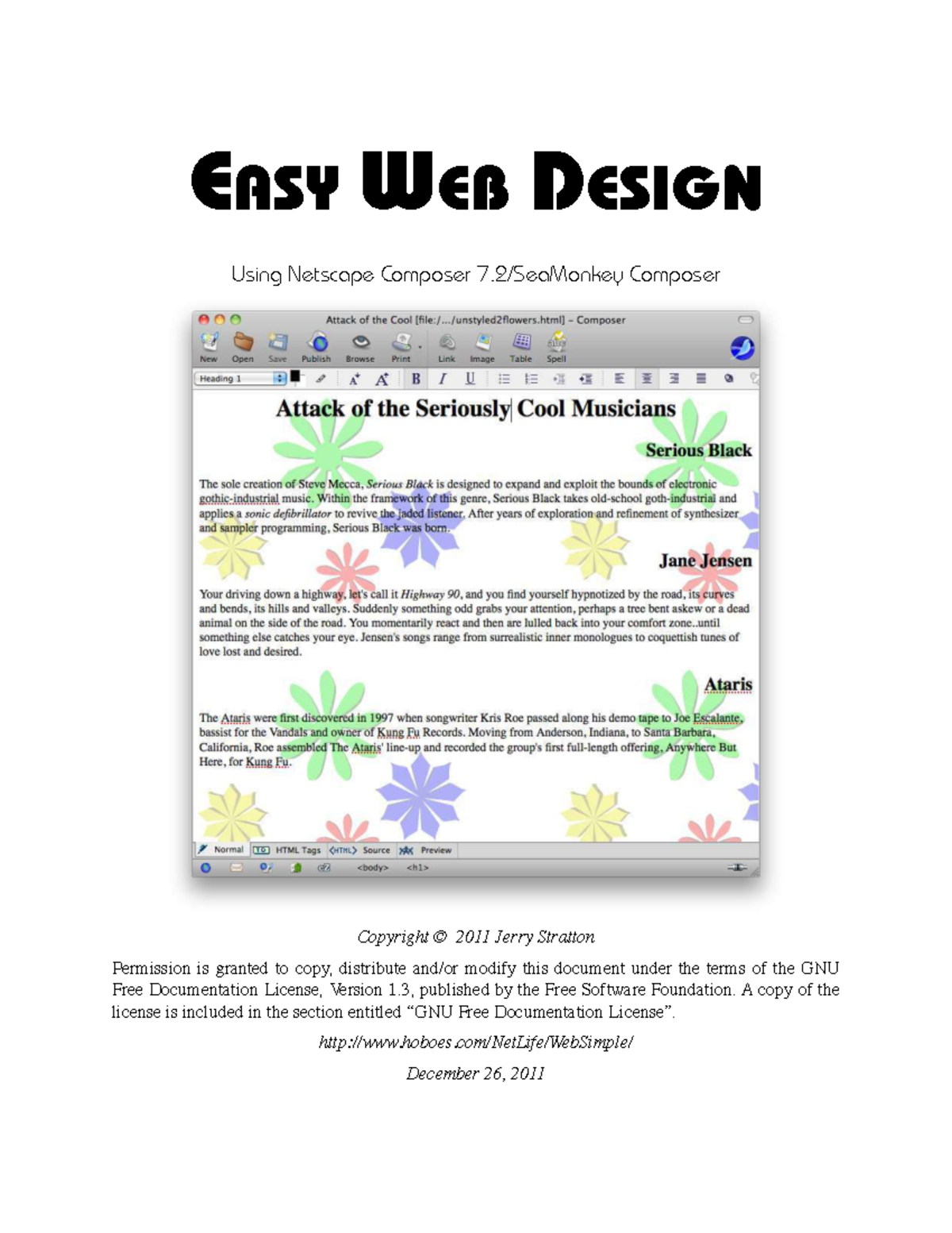 0751 easy web design - Yes - EASY WEB DESIGN Using Netscape Composer 7/SeaMonkey Composer ...