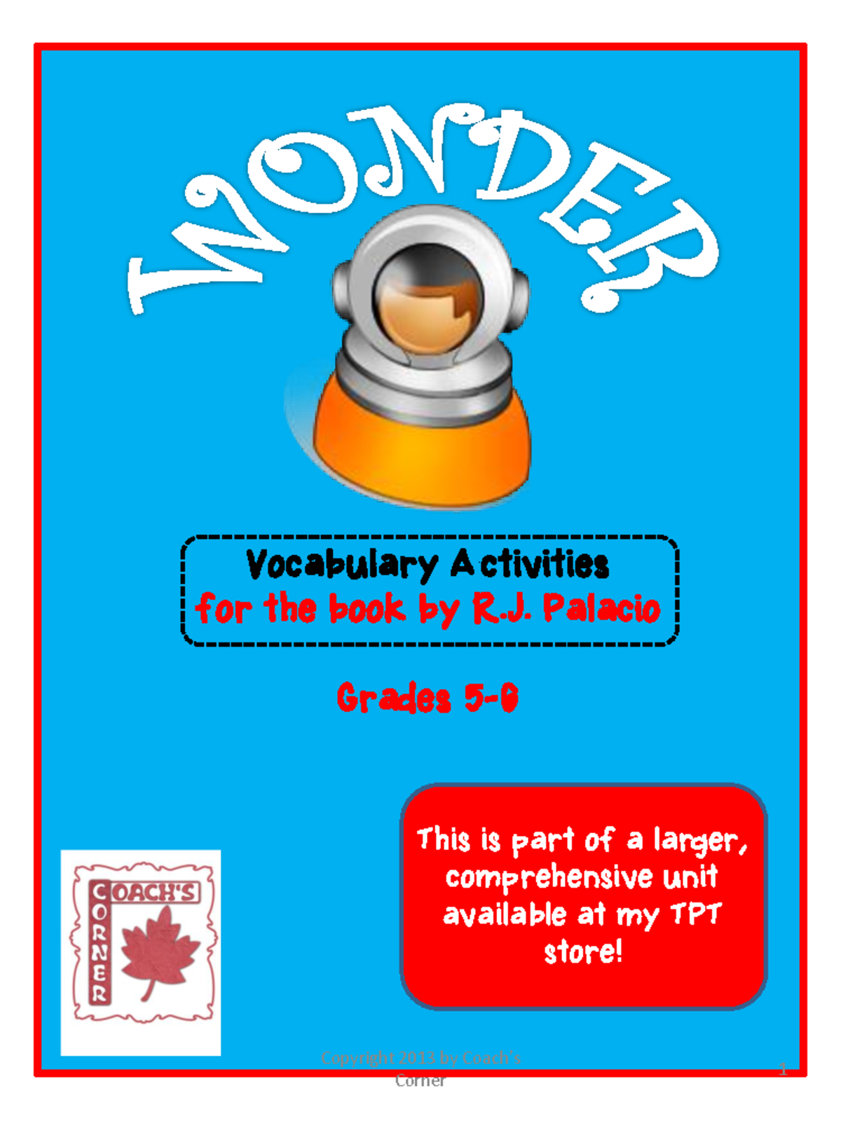 Vocabulary Activitiesfor Wonderby RJPalacio - Vocabulary Activities for ...