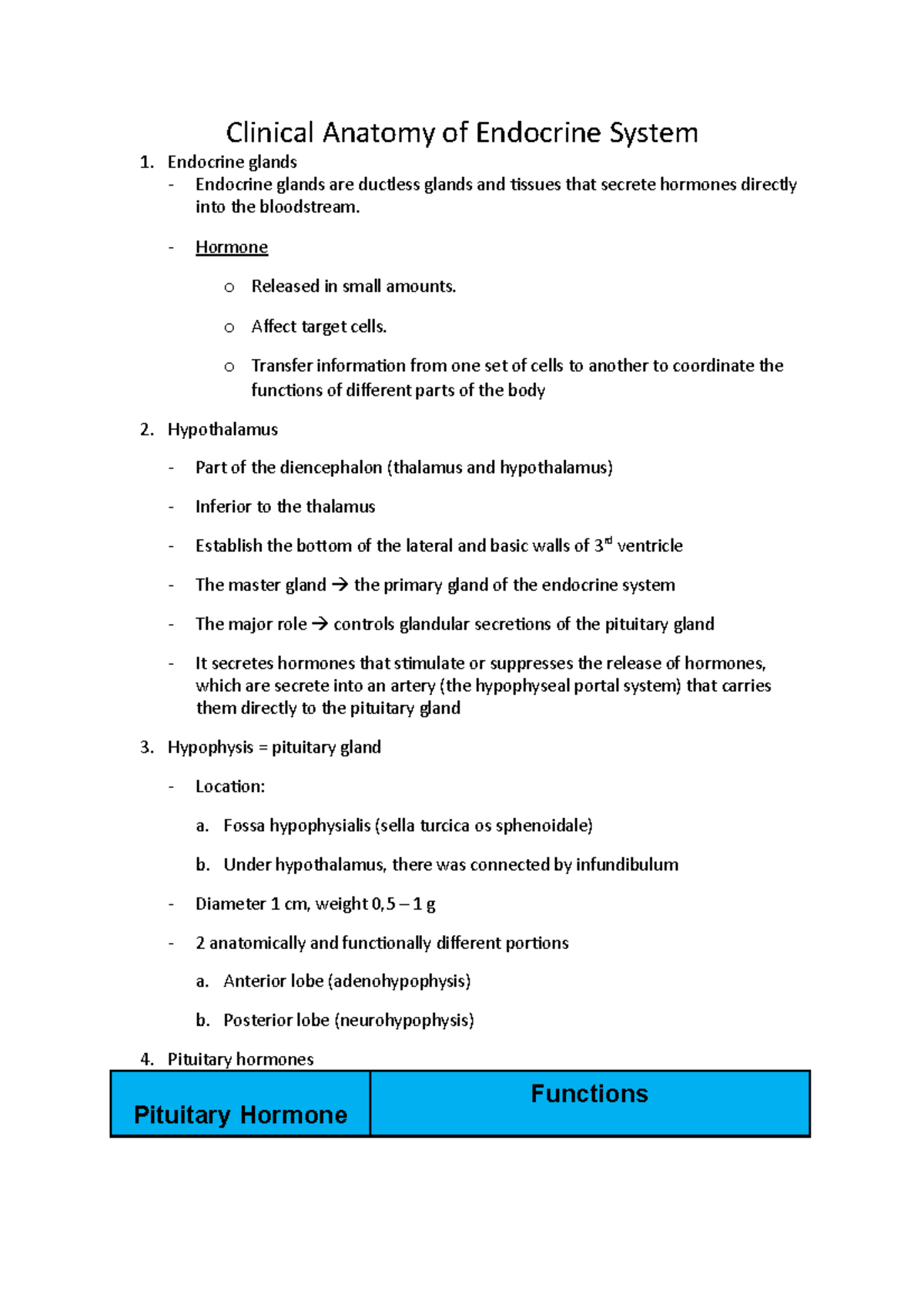 Clinical Anatomy of Endocrine System - Studocu