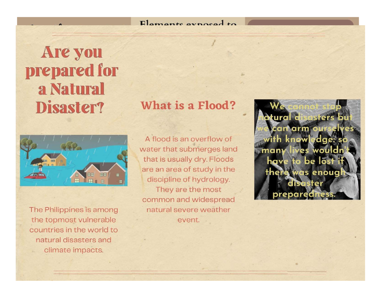 DRRR brochure - N/a - Are you prepared for a Natural Disaster? What is ...