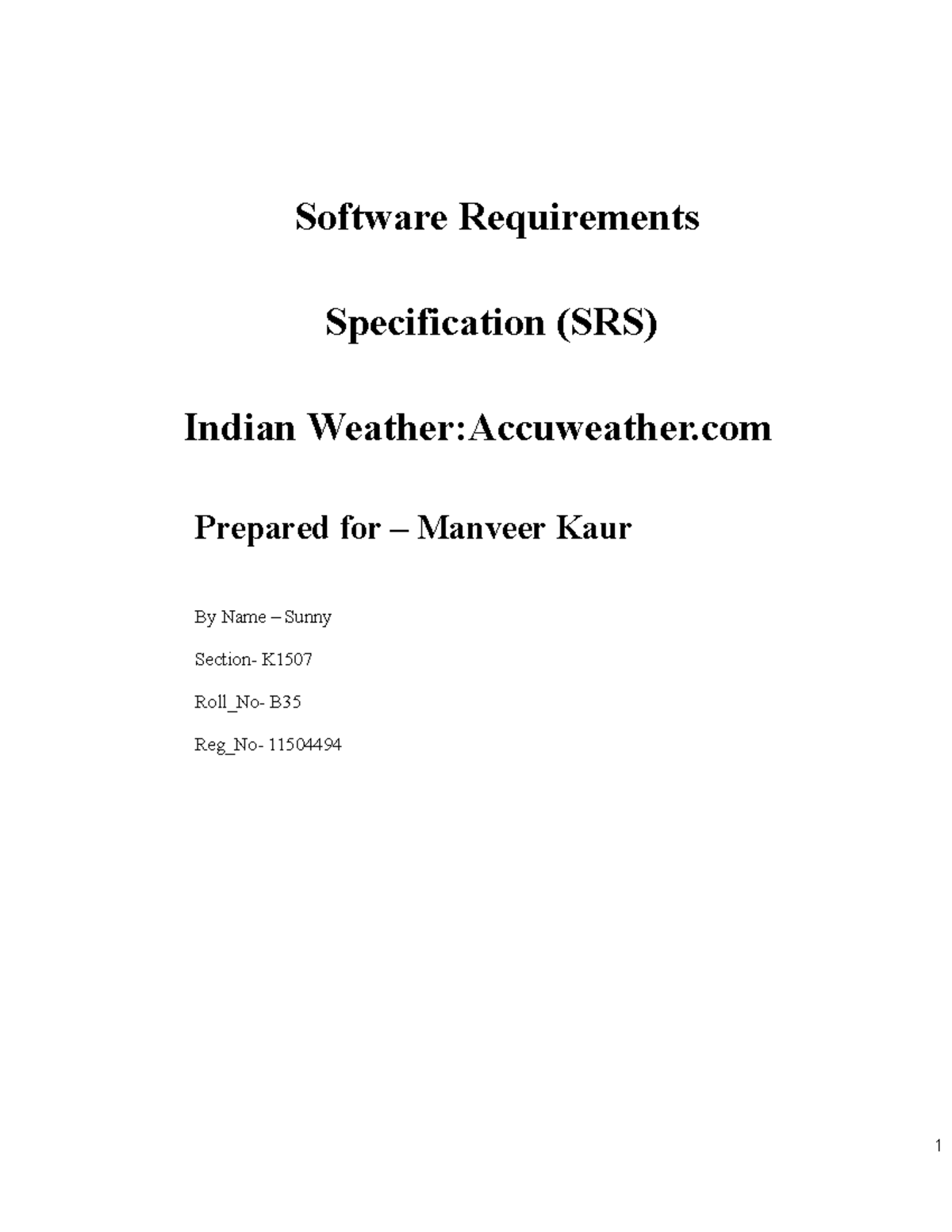 Whether - software requirement specification srs - Software ...