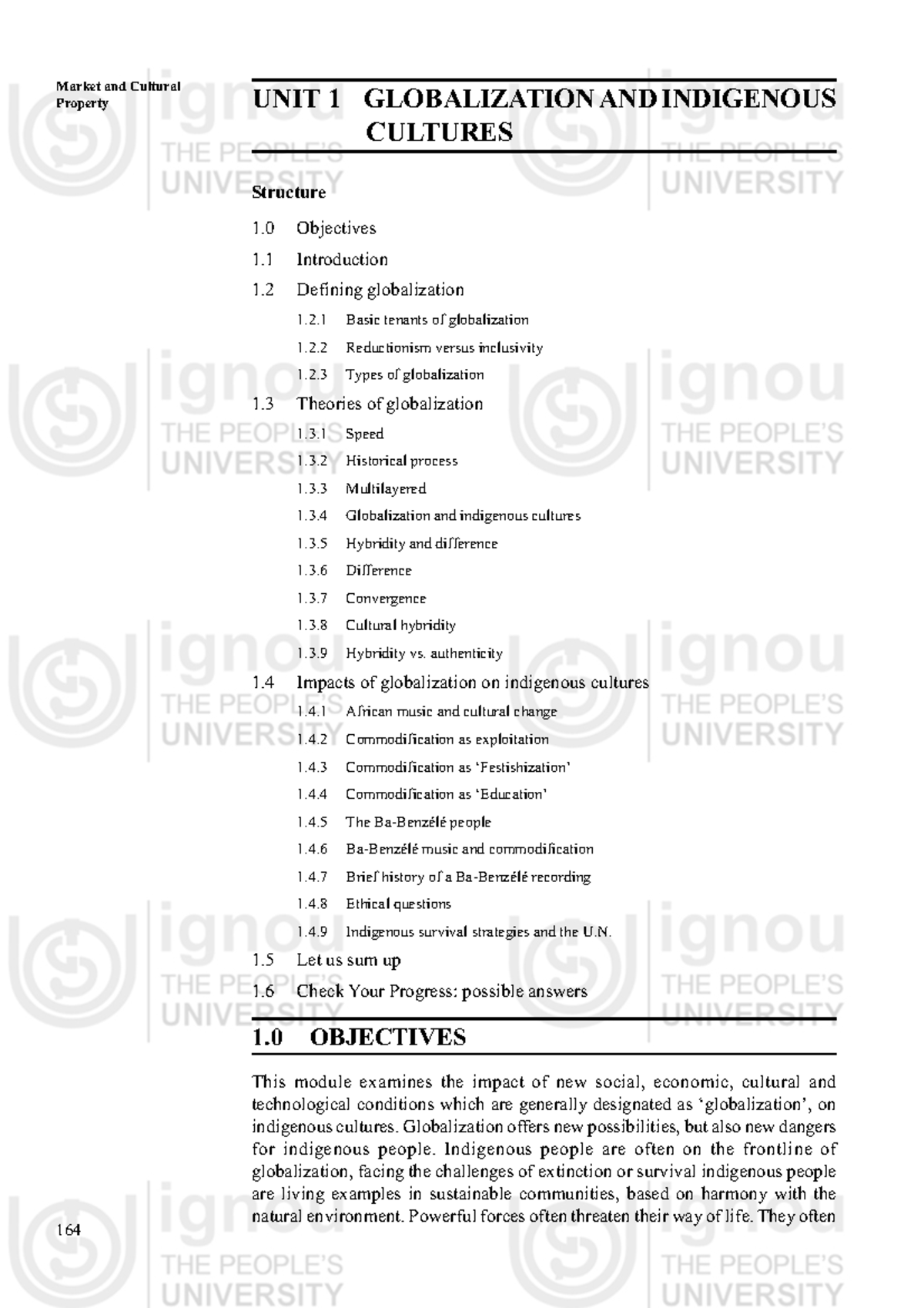 Unit-1 - Political anthropology - Market and Cultural Property UNIT 1 ...