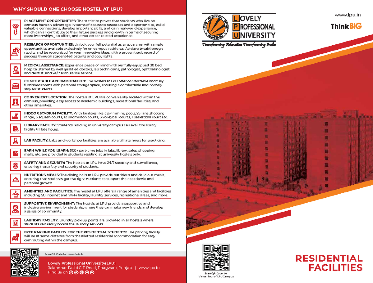 Hostel-brochure - It is brochure - Lovely Professional University(LPU ...