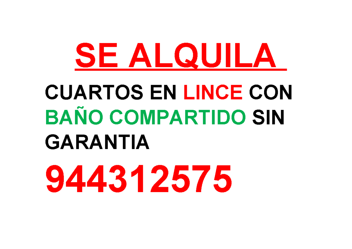 SE Alquila Cuartos - muy buen resumen , aplica - MATEMÁTICA II - SE ...