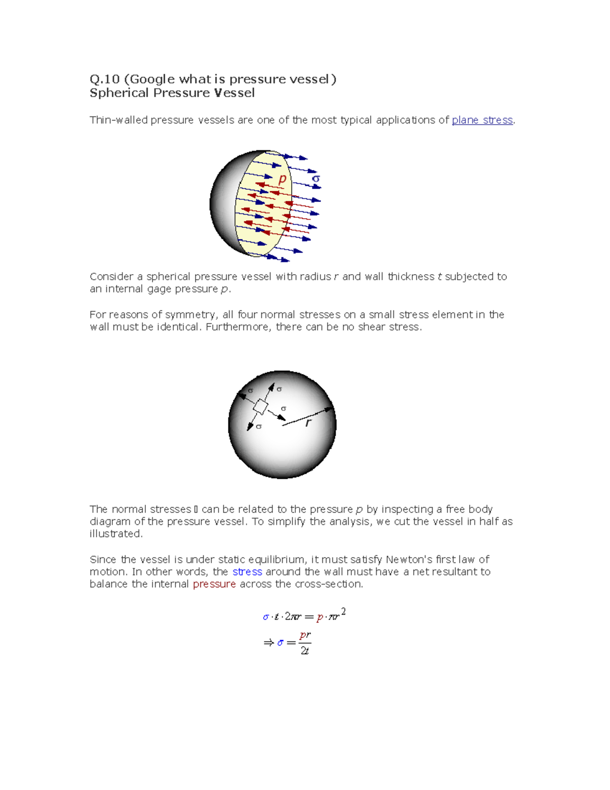Design of Pressure Vessel - Q (Google what is pressure vessel ...
