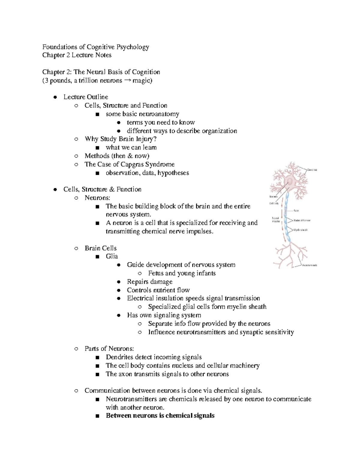 PSY 2101 Chapter 2 Lecture Notes - Fo”nda“ions of Cogni“ive Psychology ...